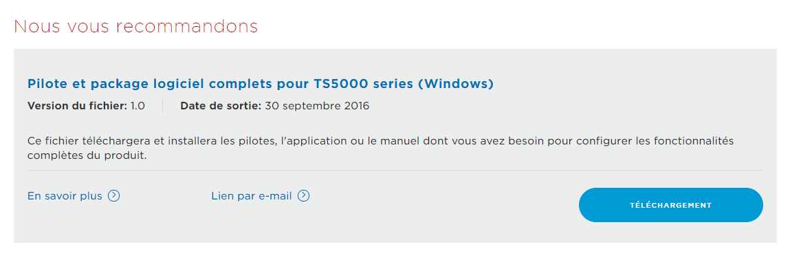 Guide d'installation de la série d'imprimantes Canon PIXMA TS5000 – Les ...